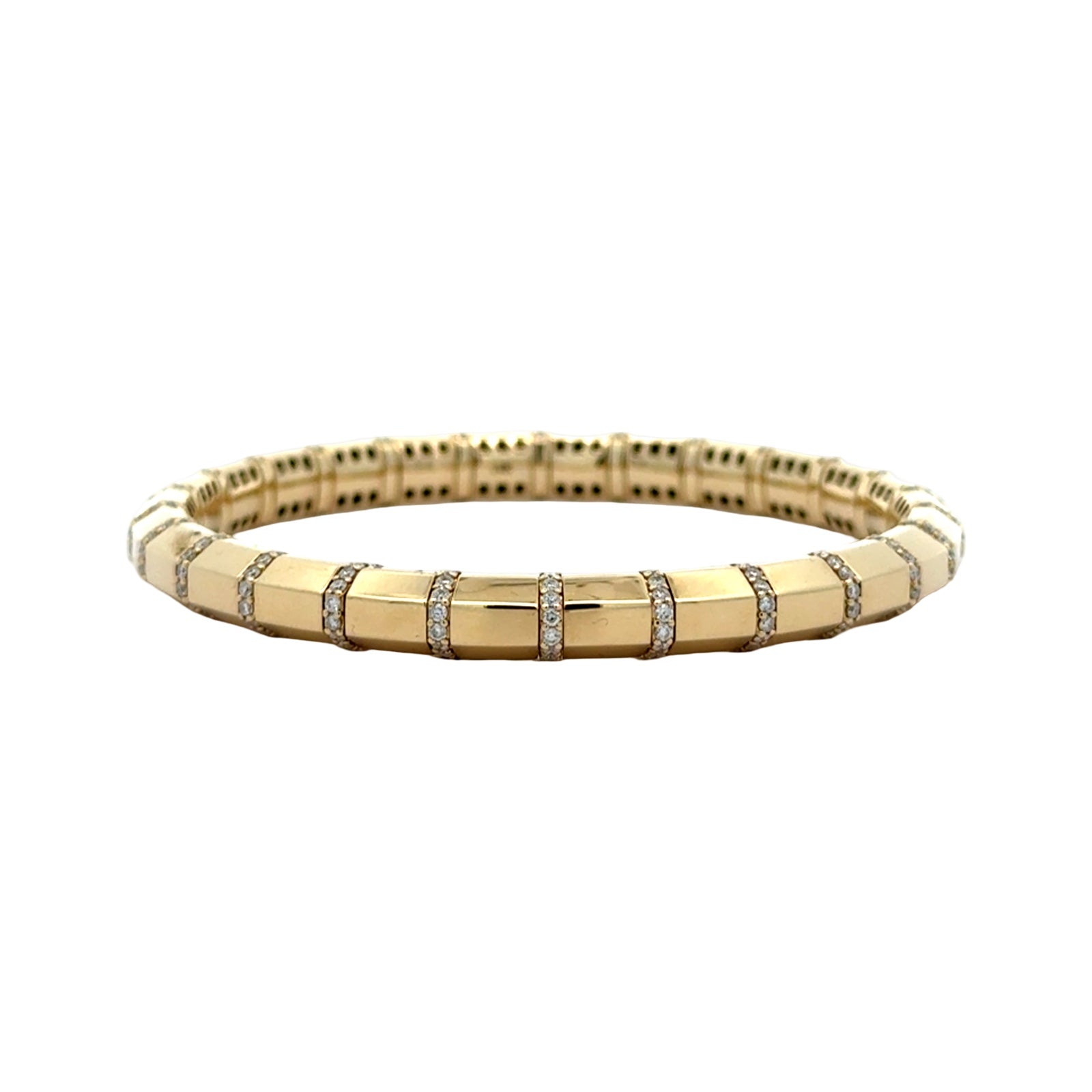 Gold & Diamond Segment Stretch Bracelet – Lauren Sigman Collection