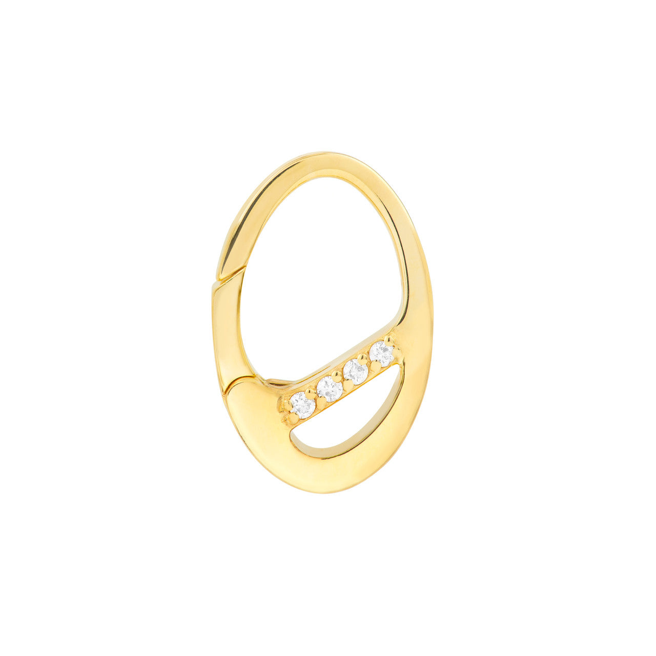 Diamond Oval Push Lock – Lauren Sigman Collection